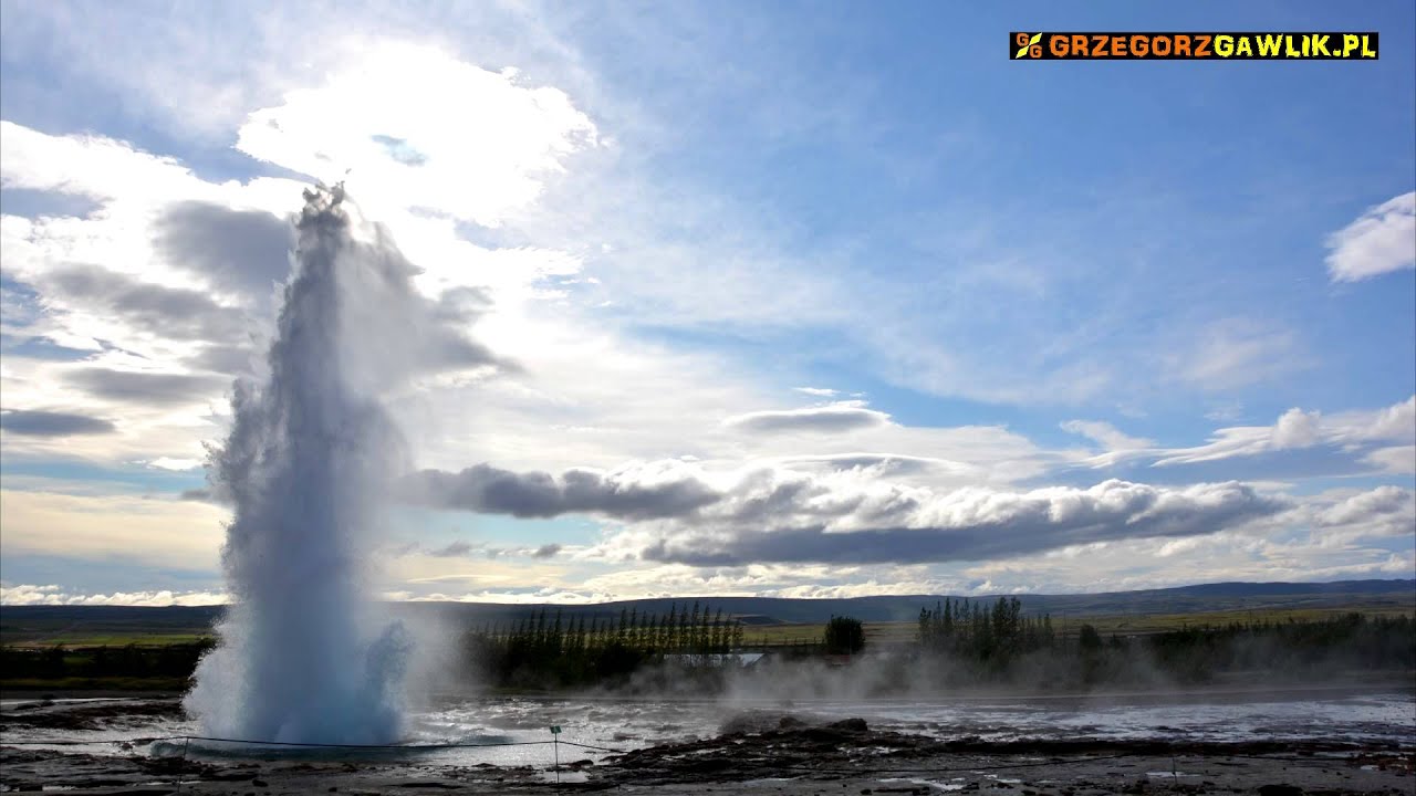 ISLANDZKI GEJZER - Famous Icelandic Geyser Strokkur - YouTube