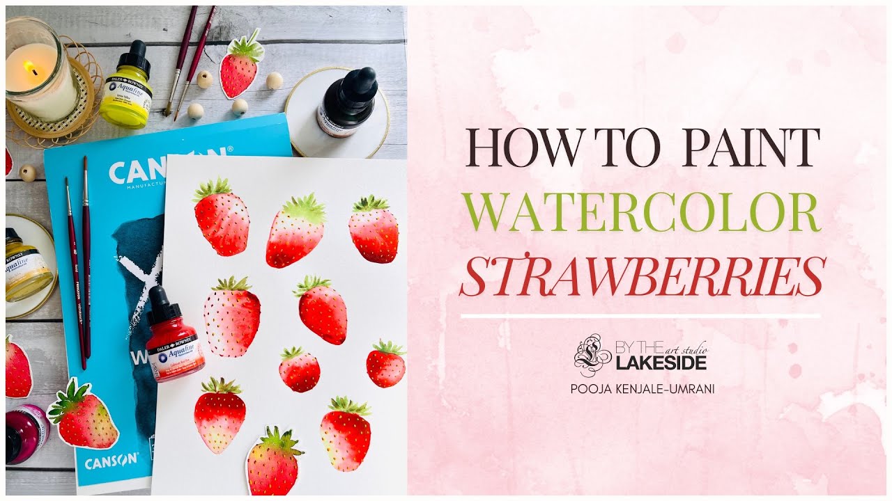 How to Paint Watercolor Strawberries | Paint With Me | Easy Tutorial ...