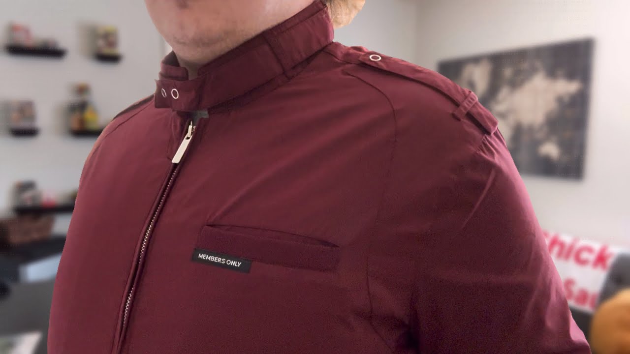 Members Only Classic Iconic Racer Jacket (Burgundy) | Unboxing & Review ...