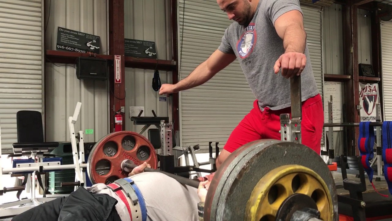 370 Pound Bench Press Triples - YouTube