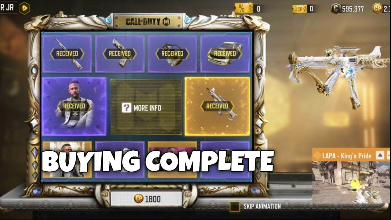 BUYING FULL NEYMAR LUCKY DRAW LEGENDARY LAPA KING'S PRIDE CODM SEASON ...