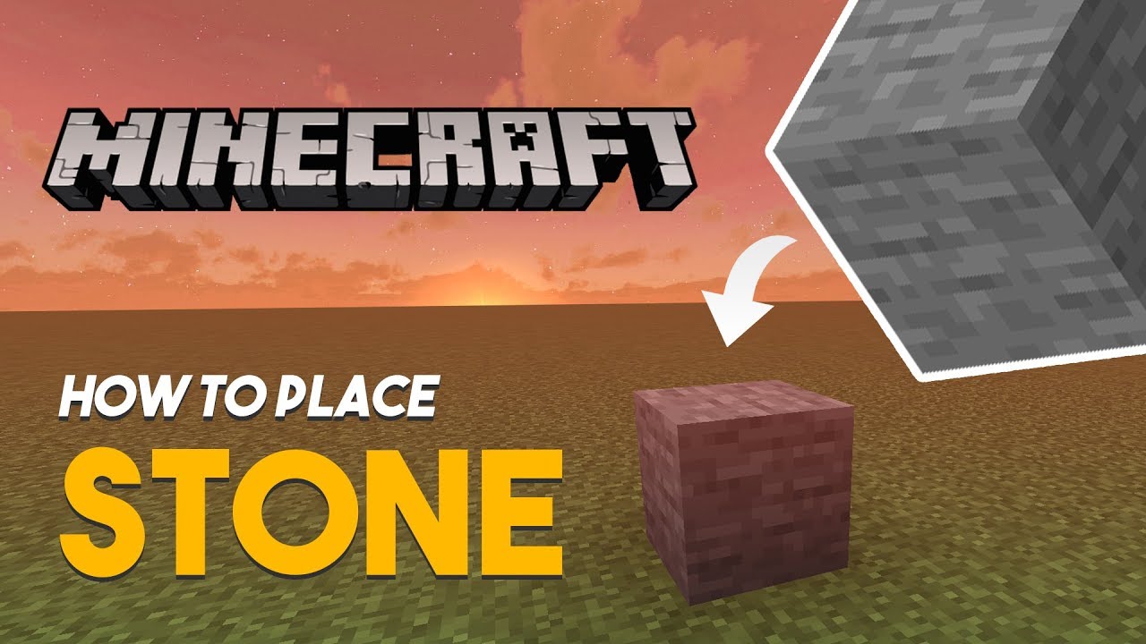 How to place a stone block in Minecraft - YouTube