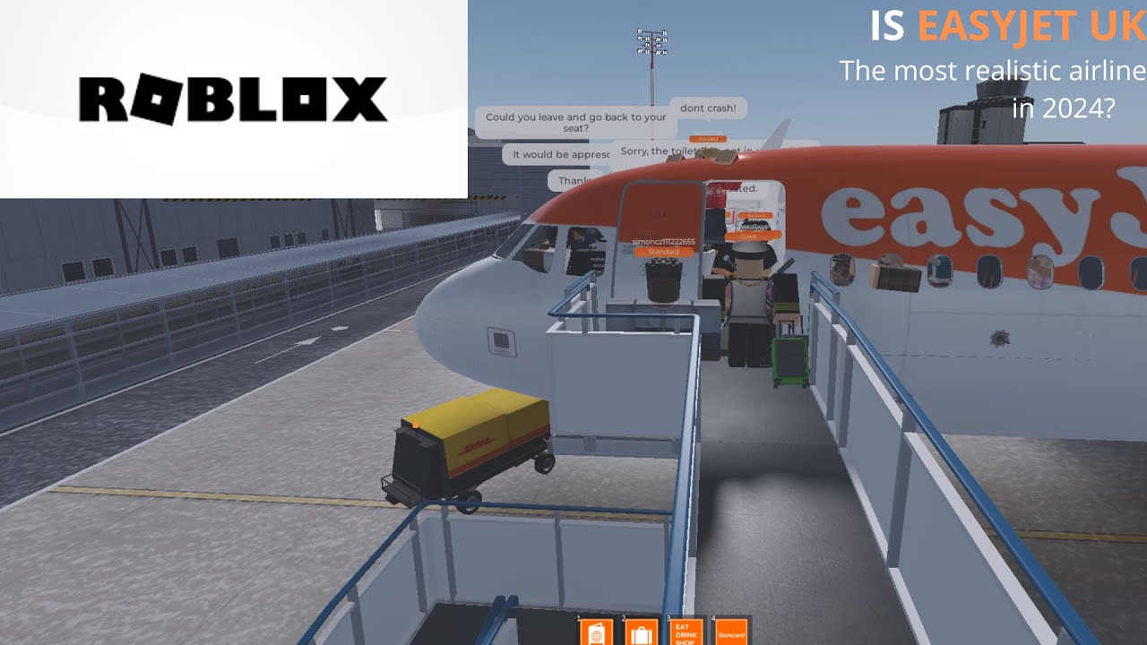 ROBLOX Airline Flight Review | EasyJet | A320 | Economy Class - YouTube