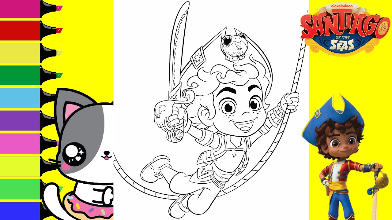 Coloring Santiago of the Seas Santiago Montes with Kiko Coloring Book ...