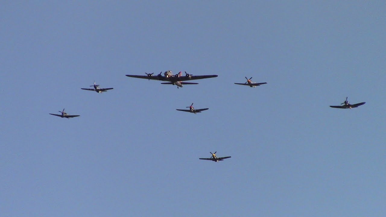 Warbird Formation Flight 2018 Warbirds Over Monroe - YouTube