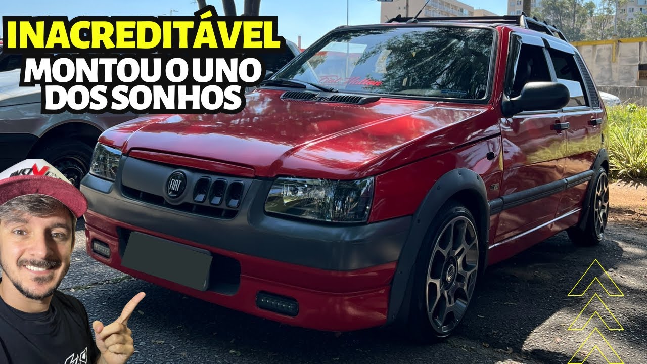 FIAT UNO WAY VERMELHO TODO MODIFICADO - YouTube