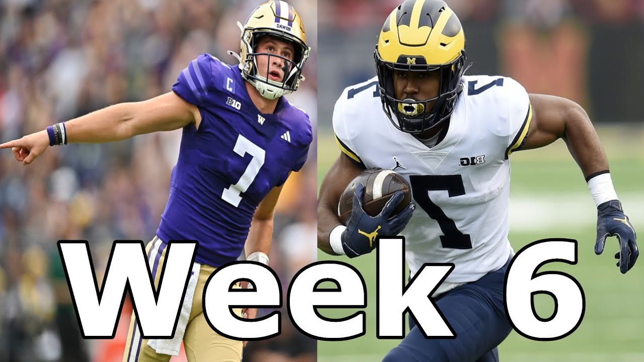 Playoff Rematch! College Football Week 6 Game Predictions (Pick 6 Pick ...