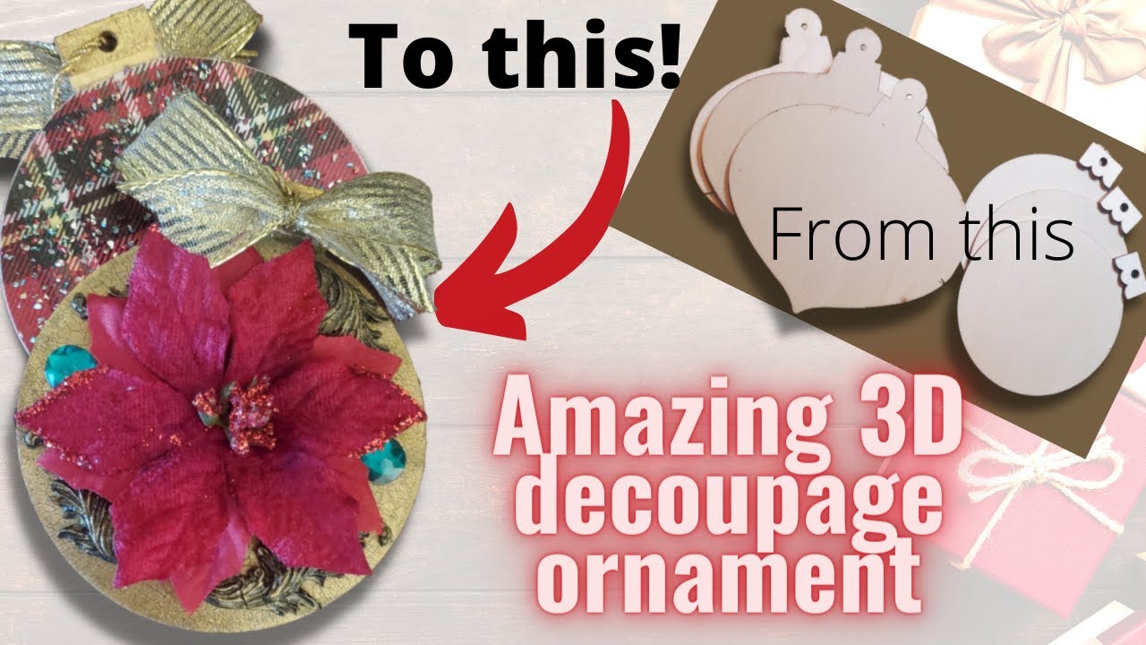 DIY Poinsettia Christmas Ornament (Craft Video Tutorial) - YouTube