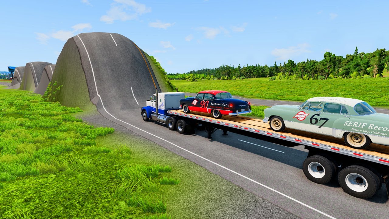 Cars vs Switchback Road ️ BeamNG Drive - YouTube