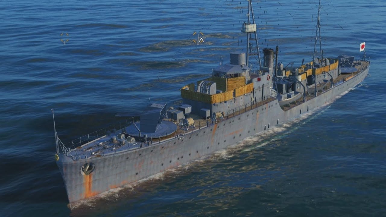 World of Warships, IJN Hashidate, tier 1, starter ship. - YouTube