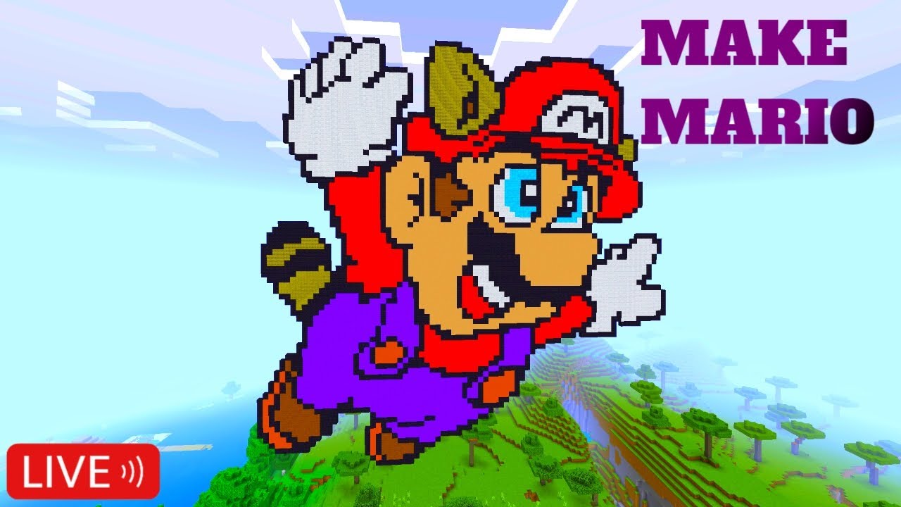 TAPED - Make Mario in Minecraft #shorts #livestream - YouTube