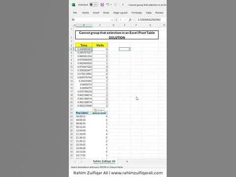 SOLUTION - Cannot group that selection in an #Excel Pivot Table #shorts - YouTube