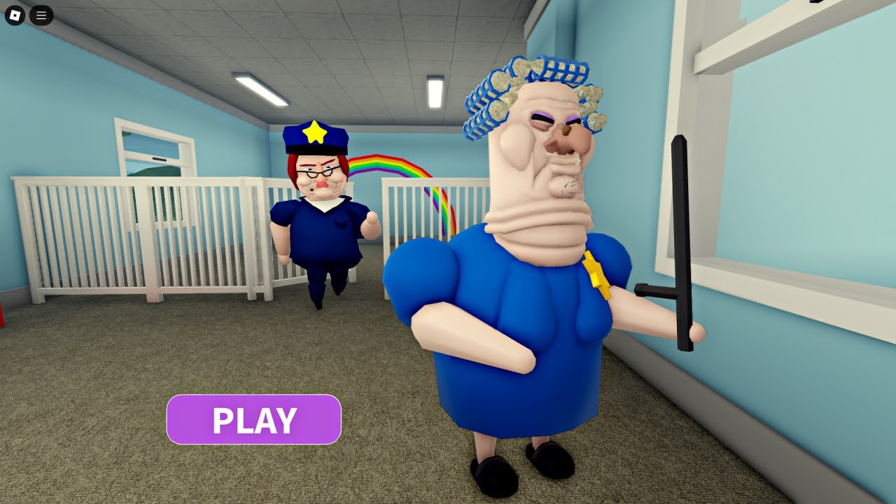 GRUMPY GRAN POLICE Escape From BETTY POLICE in BETTY'S NURSERY ESCAPE ...