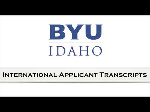 BYU-Idaho: Application - International Transcripts - YouTube