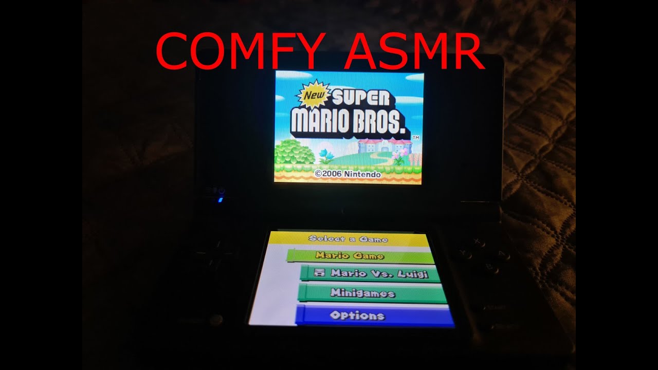 COMFY NINTENDO DS ASMR IN BED WITH GUM CHEWING - YouTube