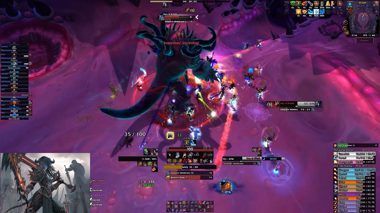 Corrupted Squad Vs Mythic Carapace of N'zoth (Arms Warrior PoV) - YouTube