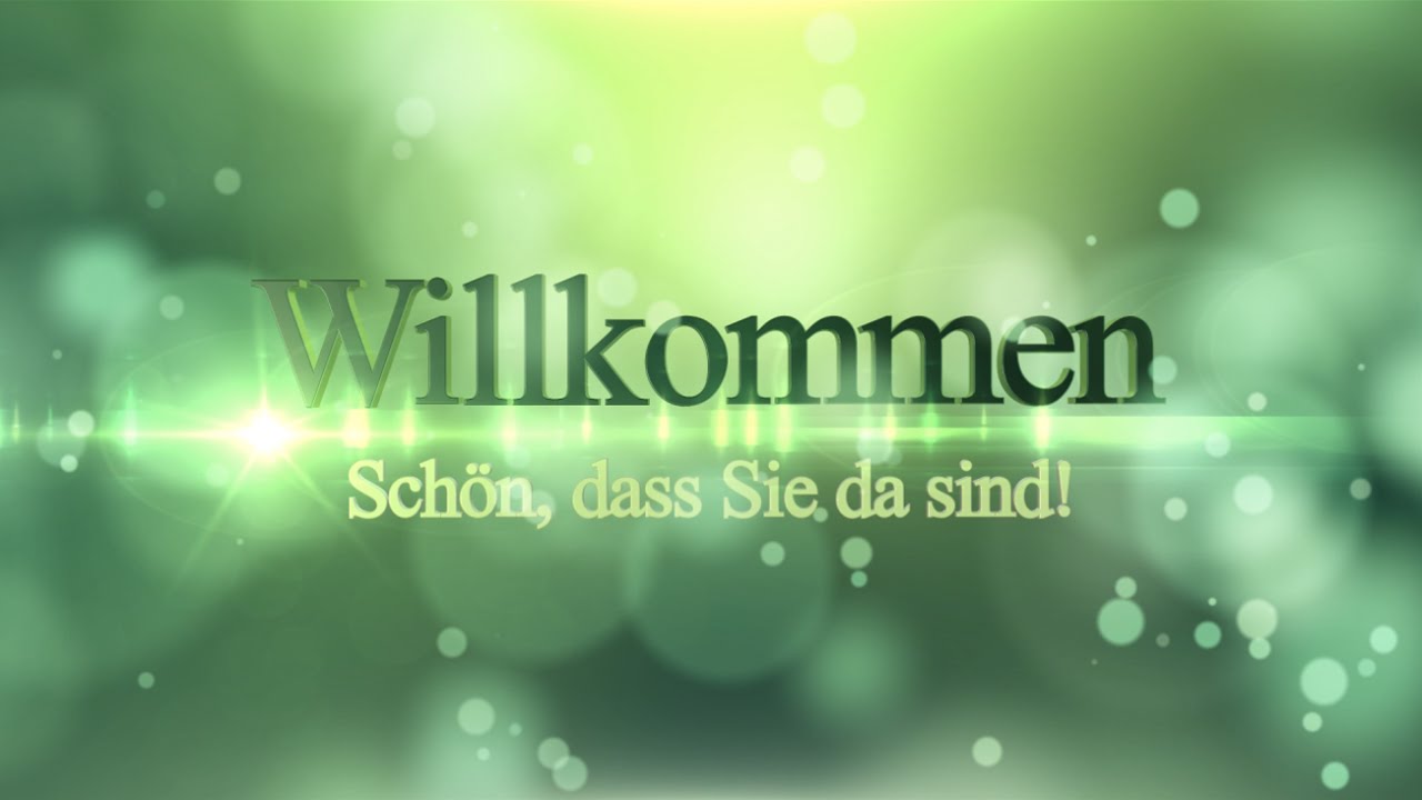 Willkommen Animation mit grünen Teilchen - Motion Graphics - YouTube