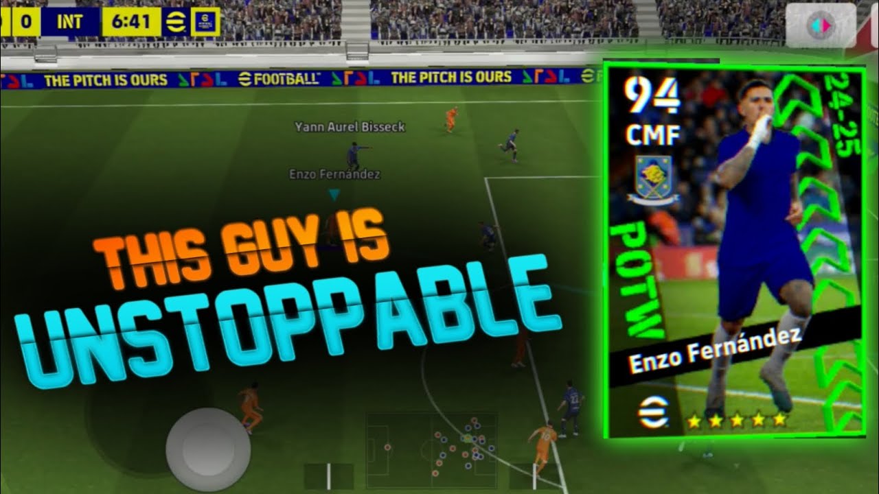 Enzo Fernandez is unstoppable 😮 (POTW) card 🔥#efootball2024 - YouTube
