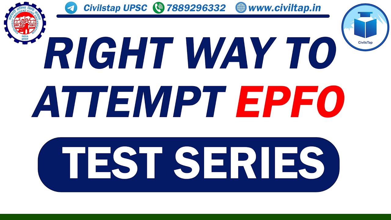 Right Way to Attempt EPFO | Test Series | CivilsTap - YouTube
