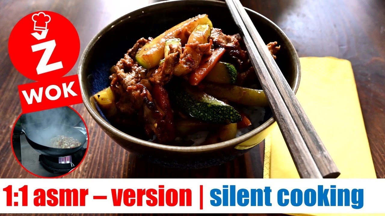silent cooking - 1:1 asmr | Wok - schönes super schnelles Gericht mit ...