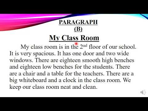 CLASS TWO || E LANGUAGE || PARAGRAPH: YOUR CLASSROOM || VIDEO 2 ...