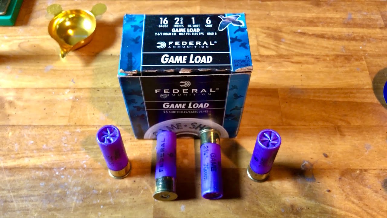 Federal 16 Gauge 1 Ounce Game/Target - Breakdown - YouTube