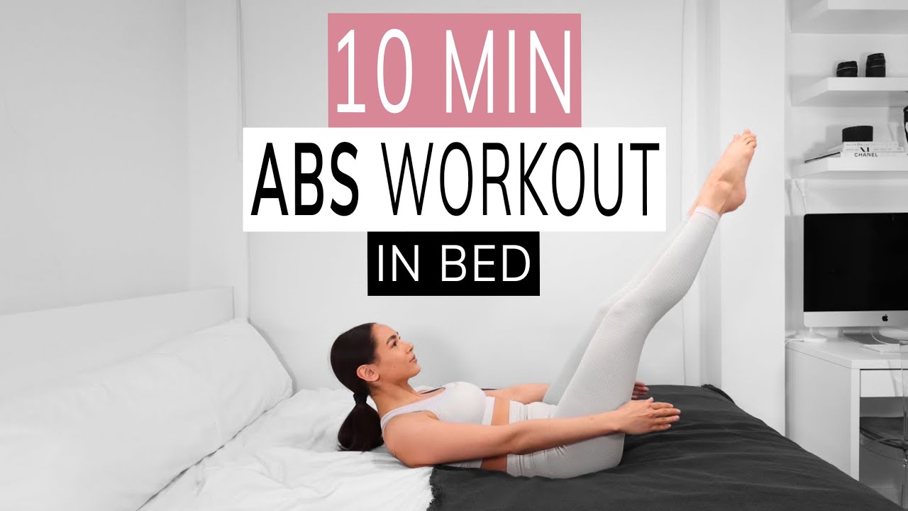 ABS WORKOUT IN BED | lose fat at home - YouTube