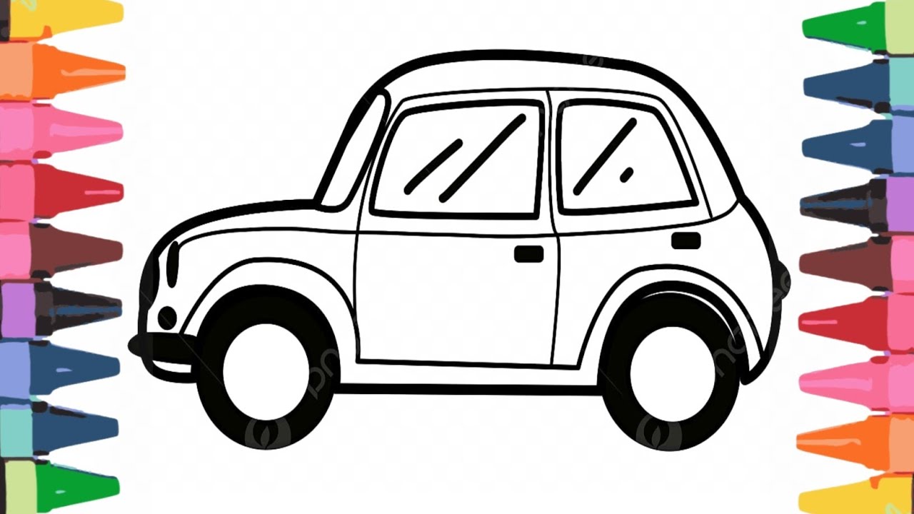 How to Drow Car 🚗 🚨 Drowing and coloring Car for kids , Let's Drow ...
