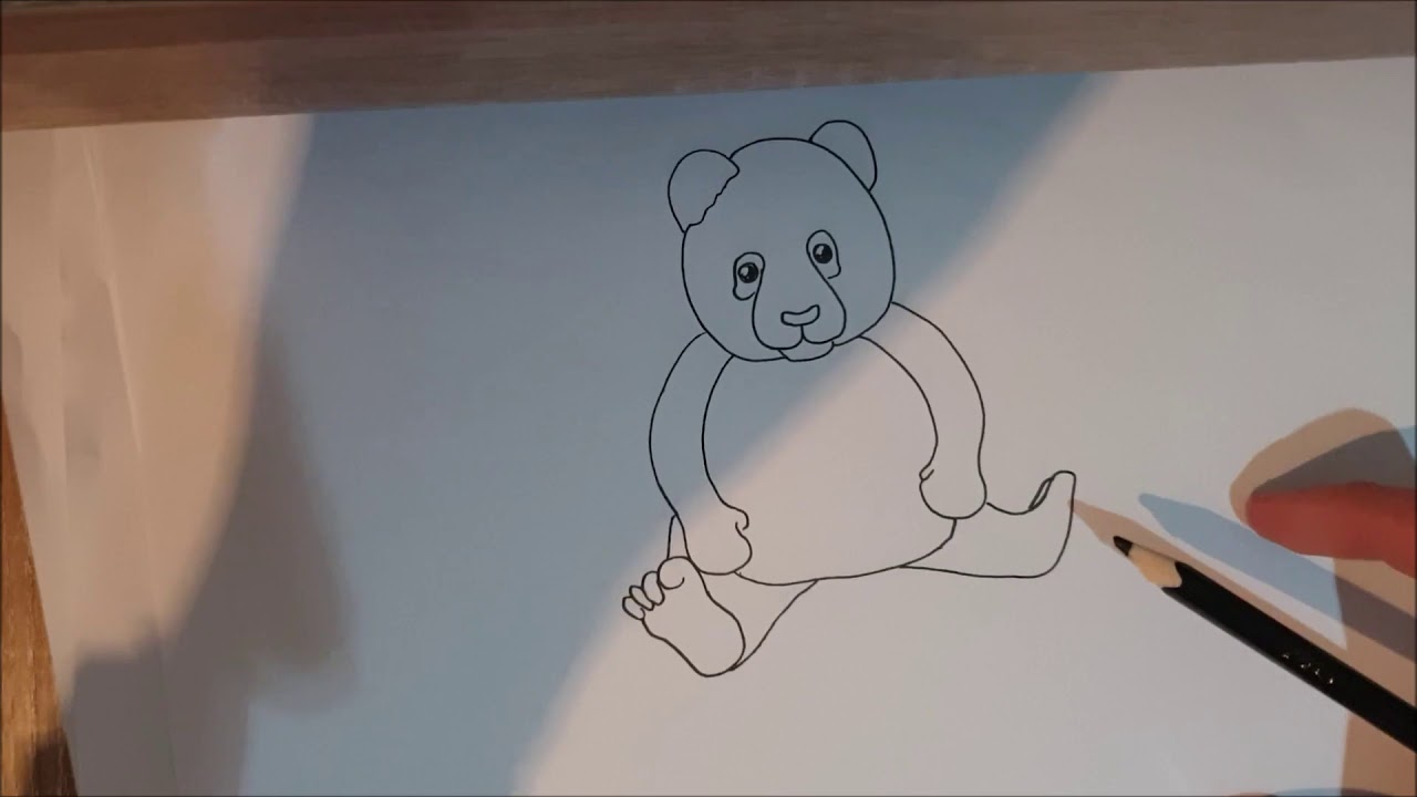 Kako nacrtati Pandu/ How to draw and color cartoon Panda🐼 - YouTube