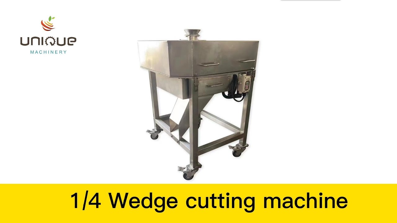 Carrot and potato wedge cutting machine - YouTube