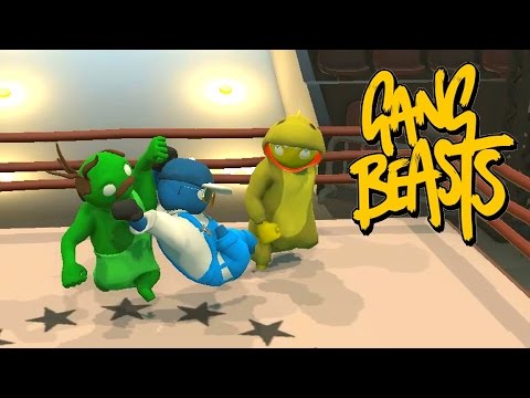FIGHTING IN THE RING - GANG BEASTS ONLINE MULTIPLAYER - YouTube