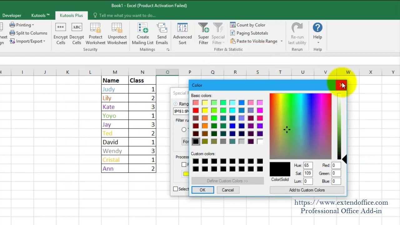 Quickly Filter Cells By The Font Color In Excel - YouTube