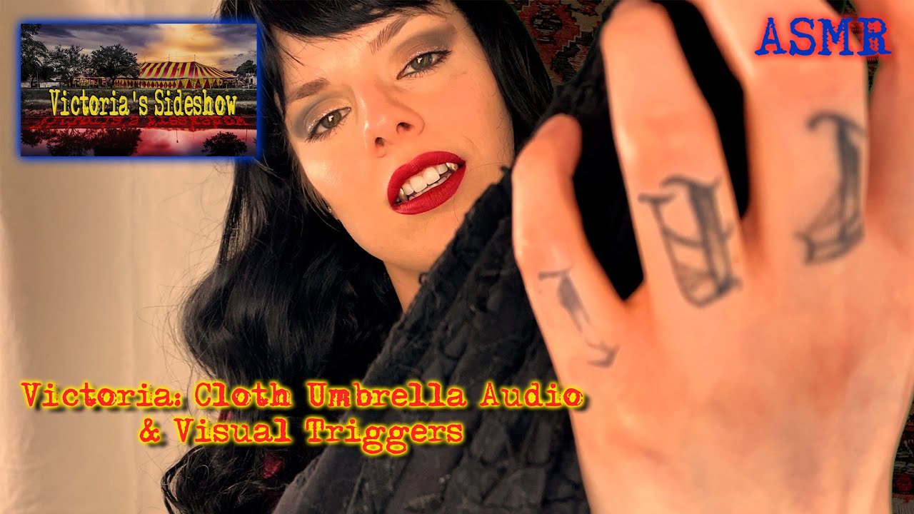 ASMR Victoria's Sideshow: Victoria Cloth Umbrella Triggers | NO TALKING ...