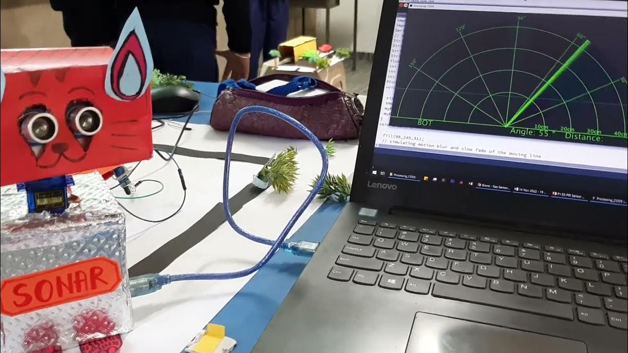 SONAR using ultrasonic sensor, servo and Arduino UNO - YouTube