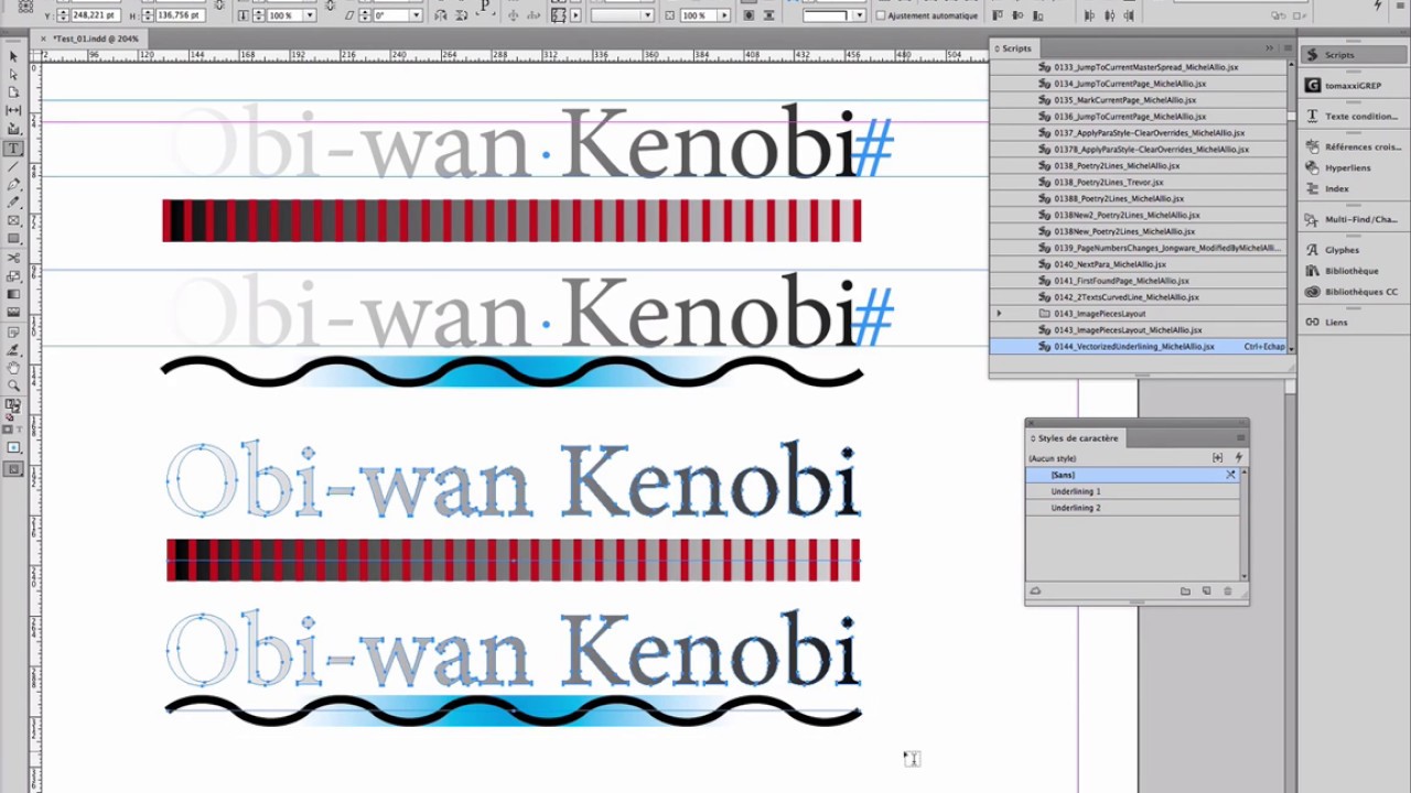 InDesign: Vectorized Underlining! … (^/) ;-) - YouTube