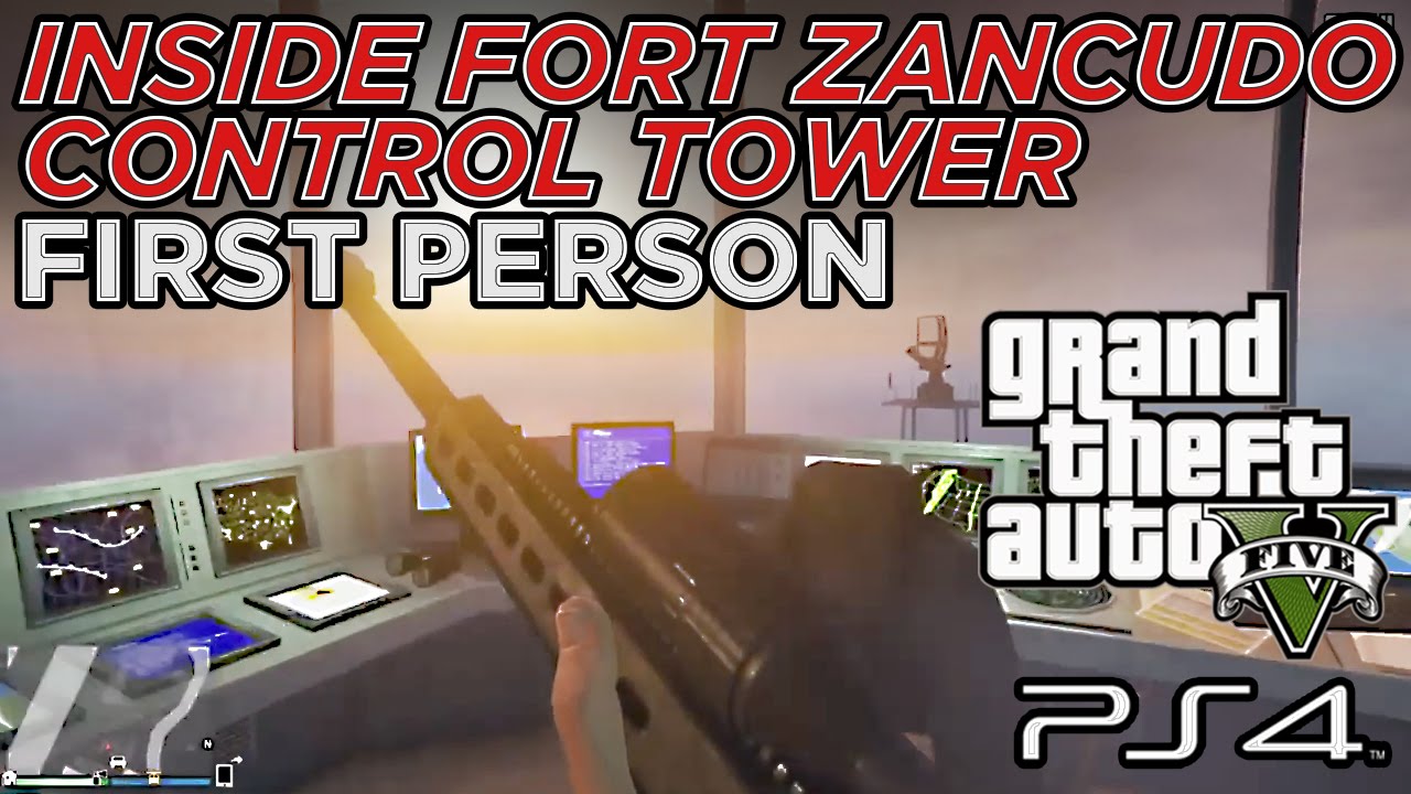 GTA 5: Inside Fort Zancudo Control Tower in First Person (Next Gen GTAO ...