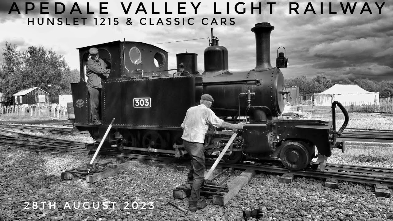 APEDALE VALLEY LIGHT RAILWAY, HUNSLET 1215 & CLASSIC CARS, 28TH AUGUST ...
