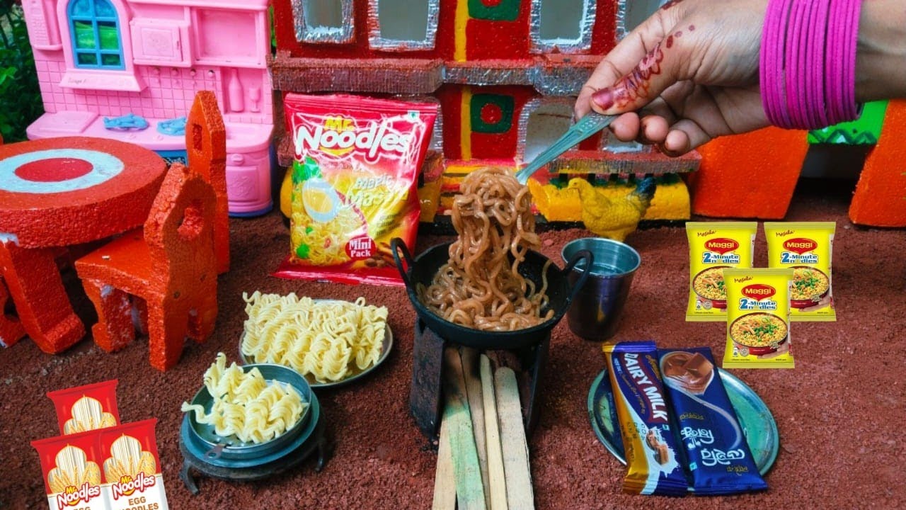 Miniature Chocolate Maggi | Miniature Cooking |Chocolate Maggi Recipe ...