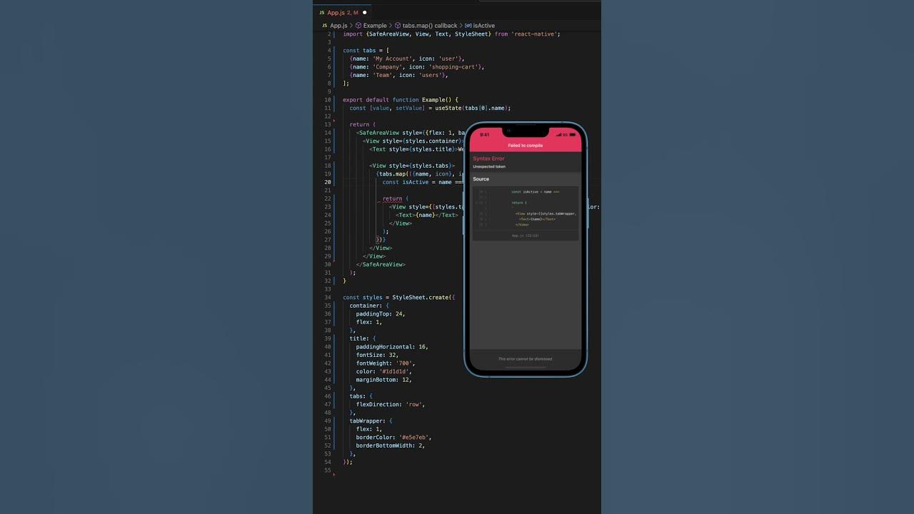 Episode 40 | Building Minimalistic Tabs with Icons in React Native - YouTube