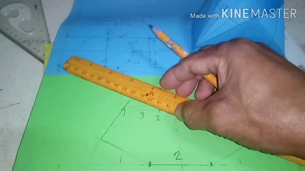 RECTANGLE TO ROUND CENTER how to layout half and whole - YouTube