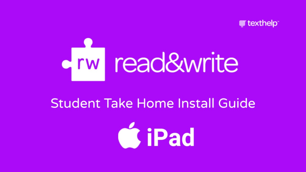 Read&Write iPad Takehome installation - YouTube