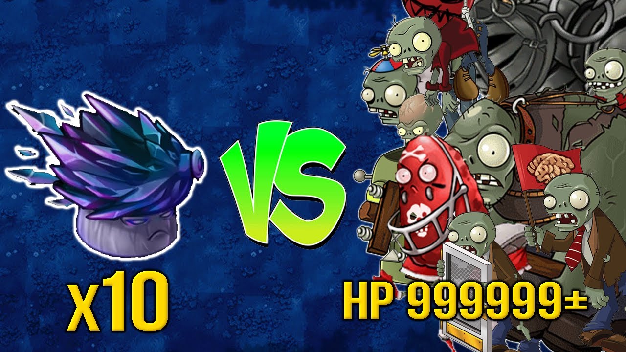 PvZ : Ultimate Fusion Challenge Doominator-Shroom vs 500 All Zombies 😰 ...
