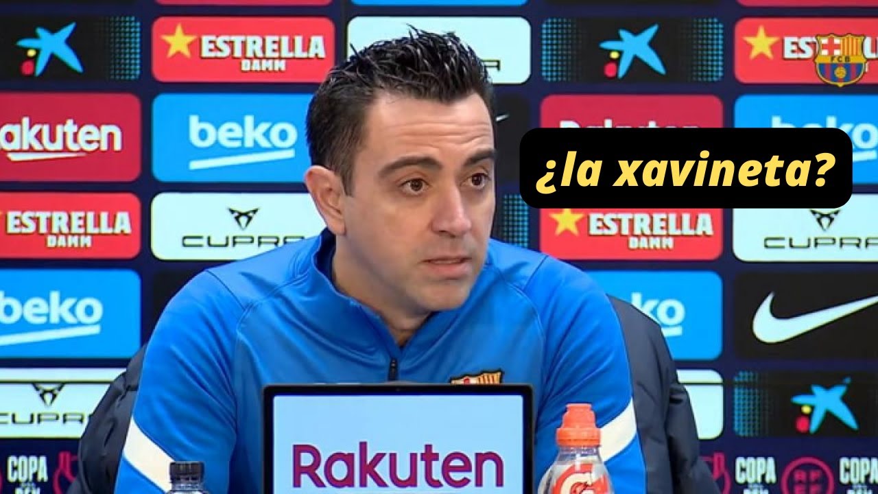 xavi reacciona a la xavineta | rueda de prensa - YouTube
