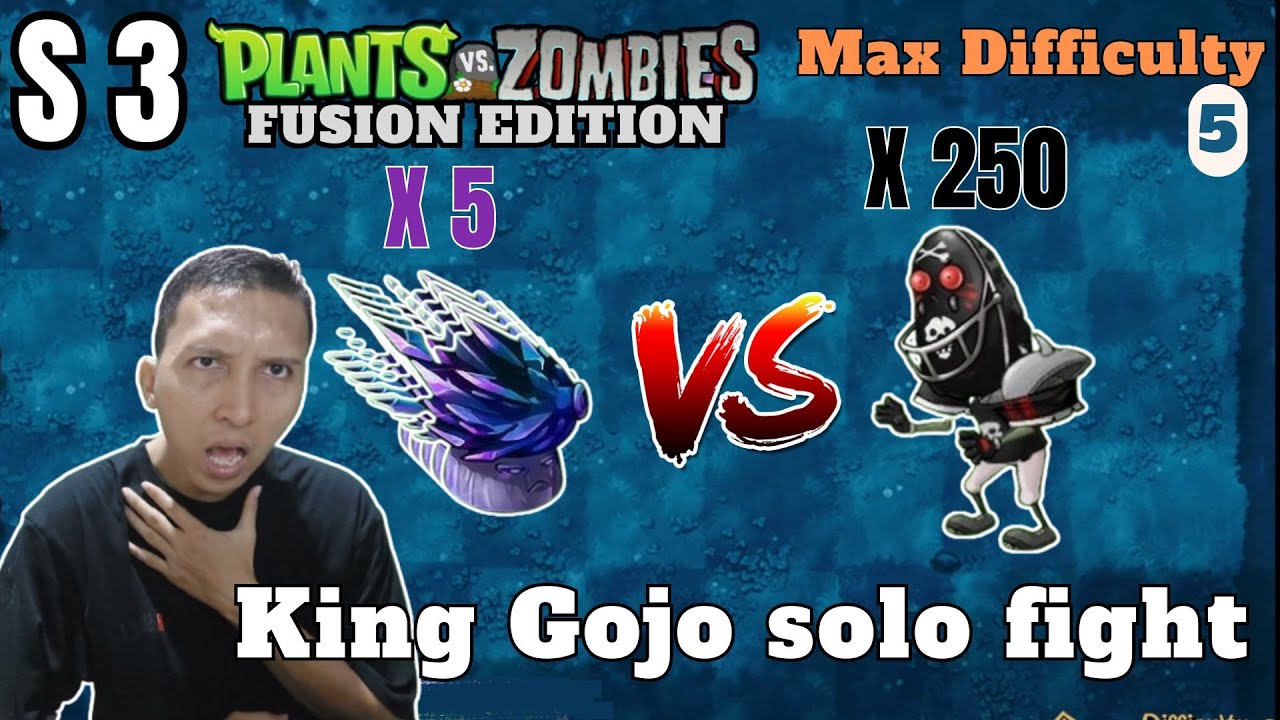 KING GOJO VS ZOMBIE HITAM GIGA RUGBY, MAX DIFFICULTY || PLANTS VS ...