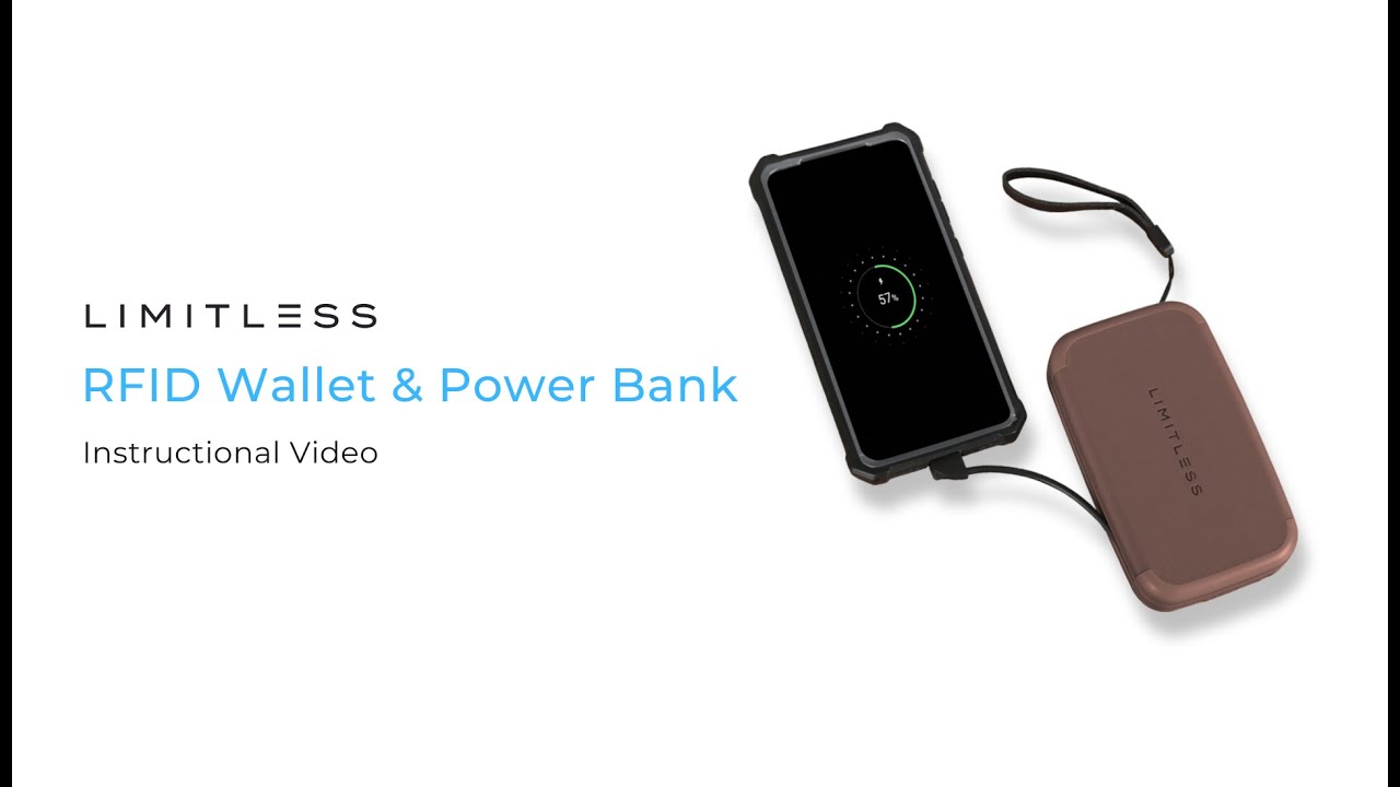 RFID Blocking Wallet & Power Bank Instructional Video - YouTube