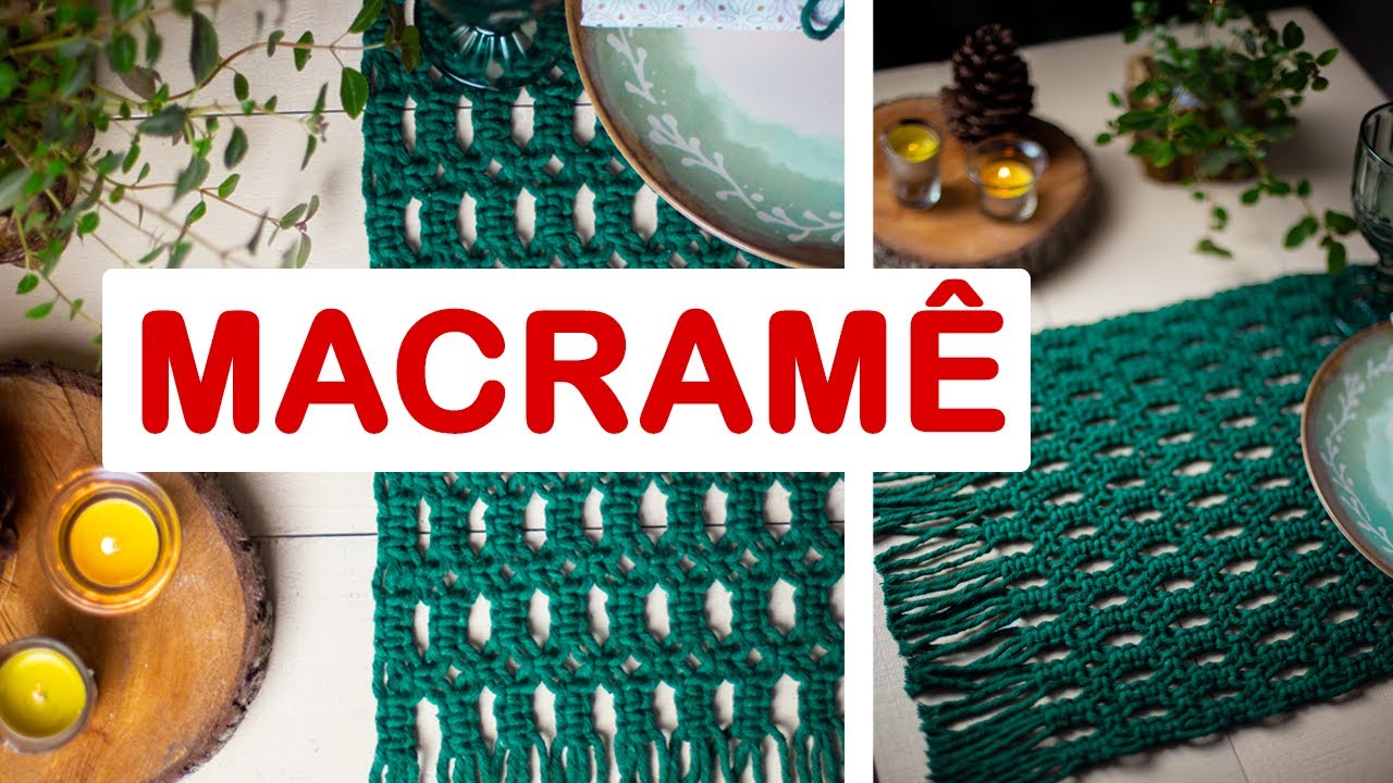 JOGO AMERICANO EM MACRAMÊ PASSO A PASSO DECORAÇÃO DE NATAL - YouTube
