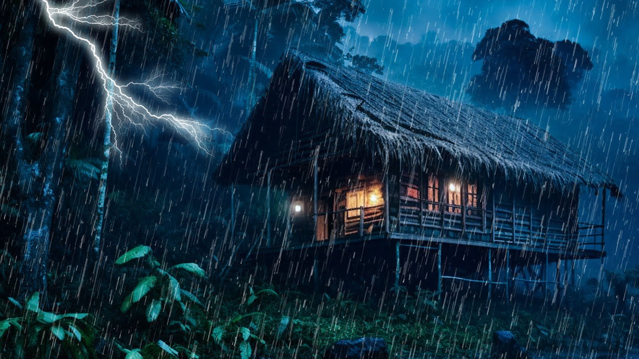 Rain sounds in mystical forest for sleeping - Sleep instantly with ...