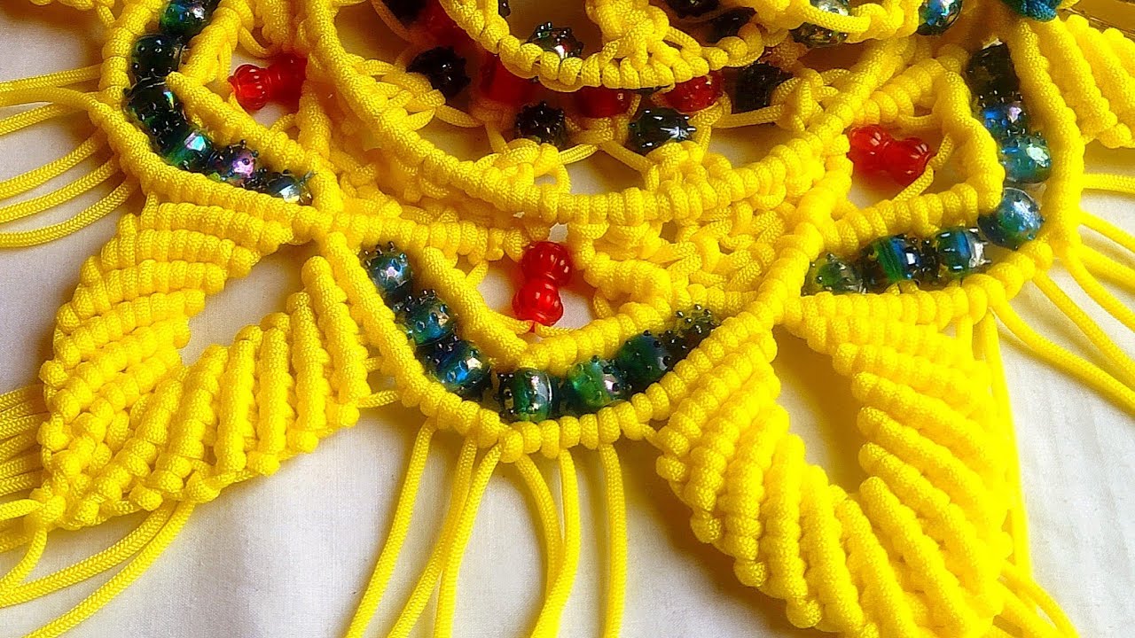 Macrame New Design Jhumar / Chandelier Tutorial #macrame #macramejhumar - YouTube
