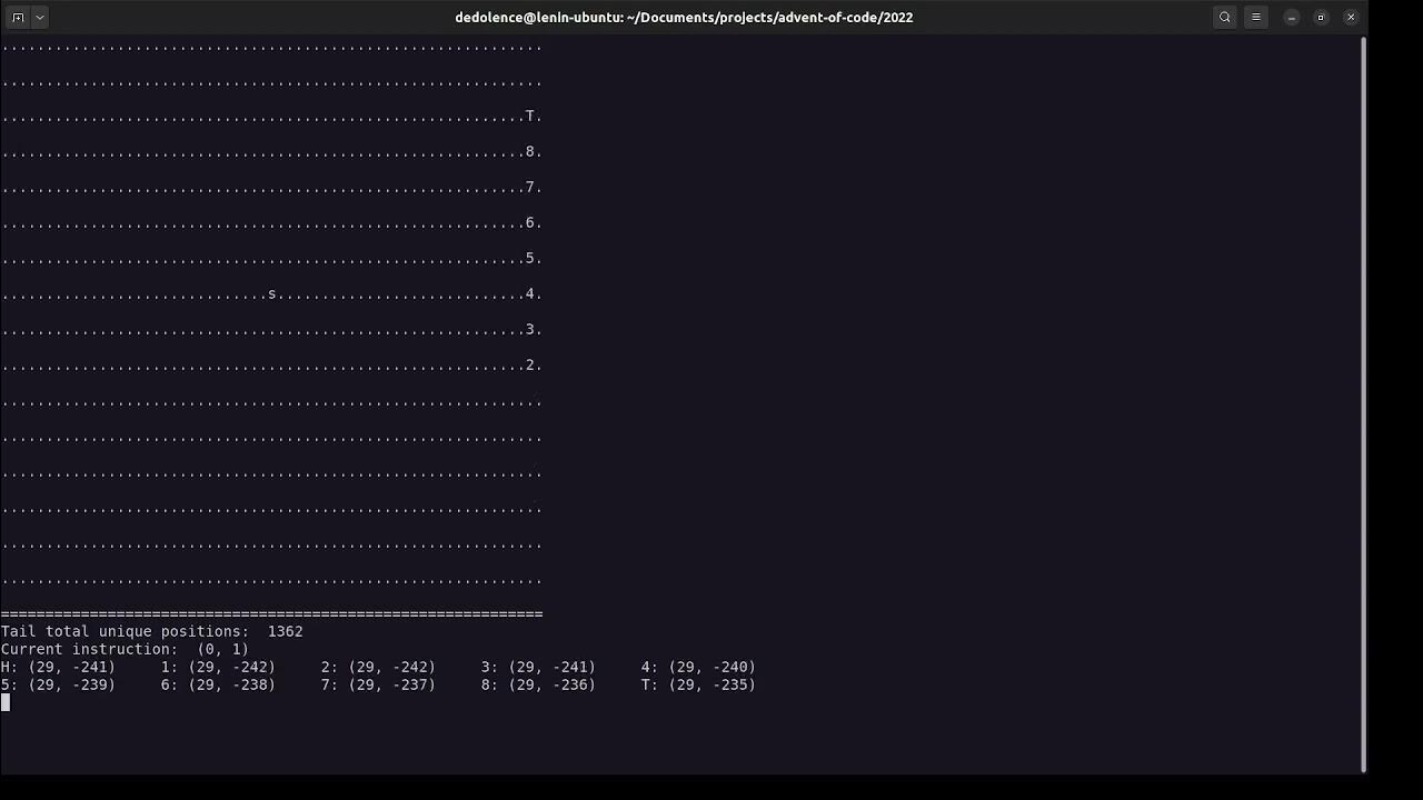 Advent of Code 2022 Day 09 Visualization - YouTube