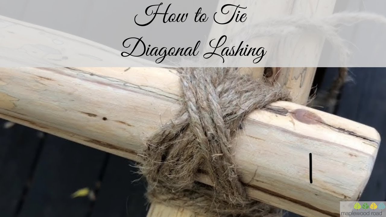 How to Tie Diagonal Lashing - YouTube